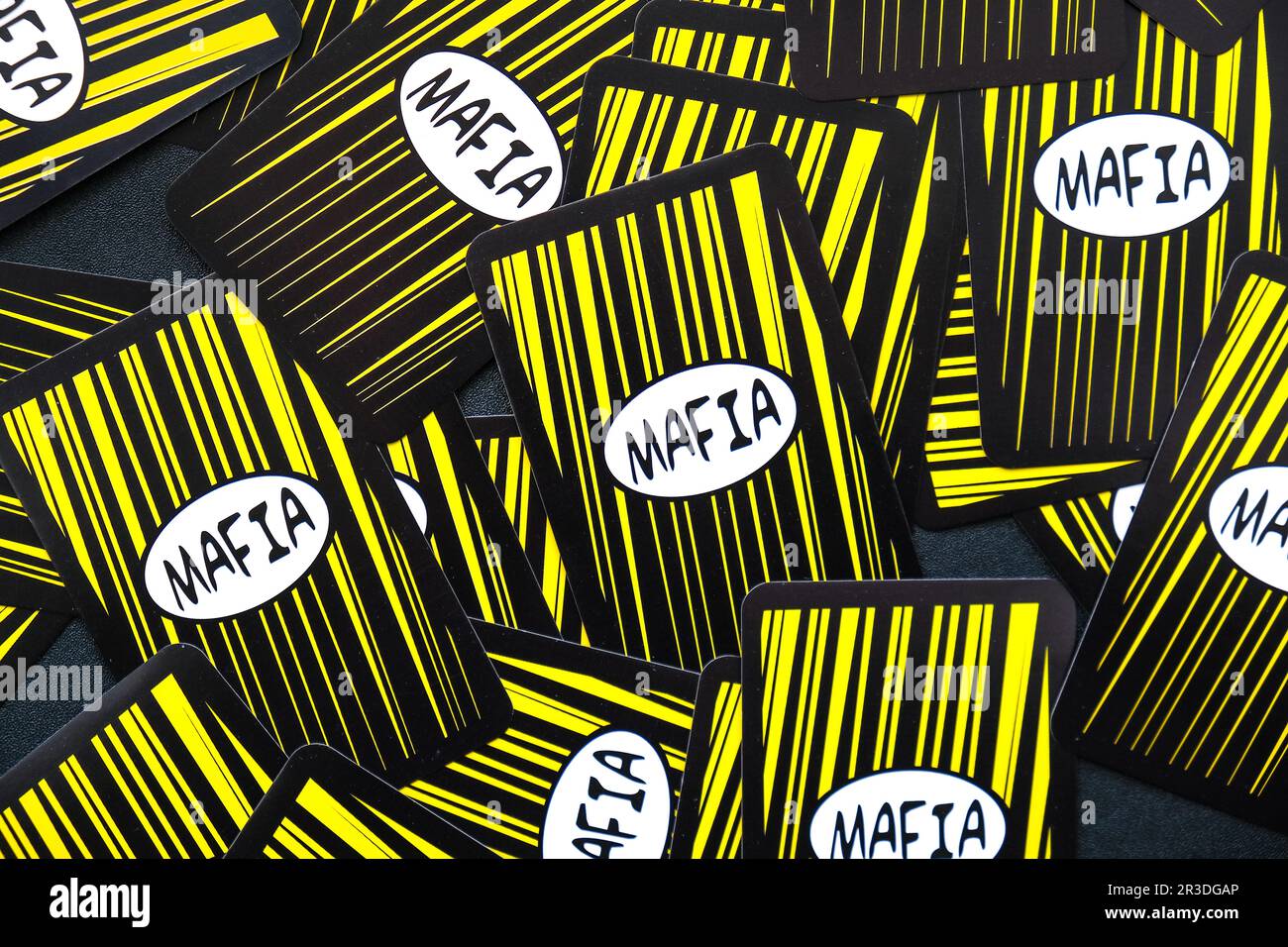 Kiev, Ukraine - 20 January 2021. Mafia game. Playing cards with mafia ...