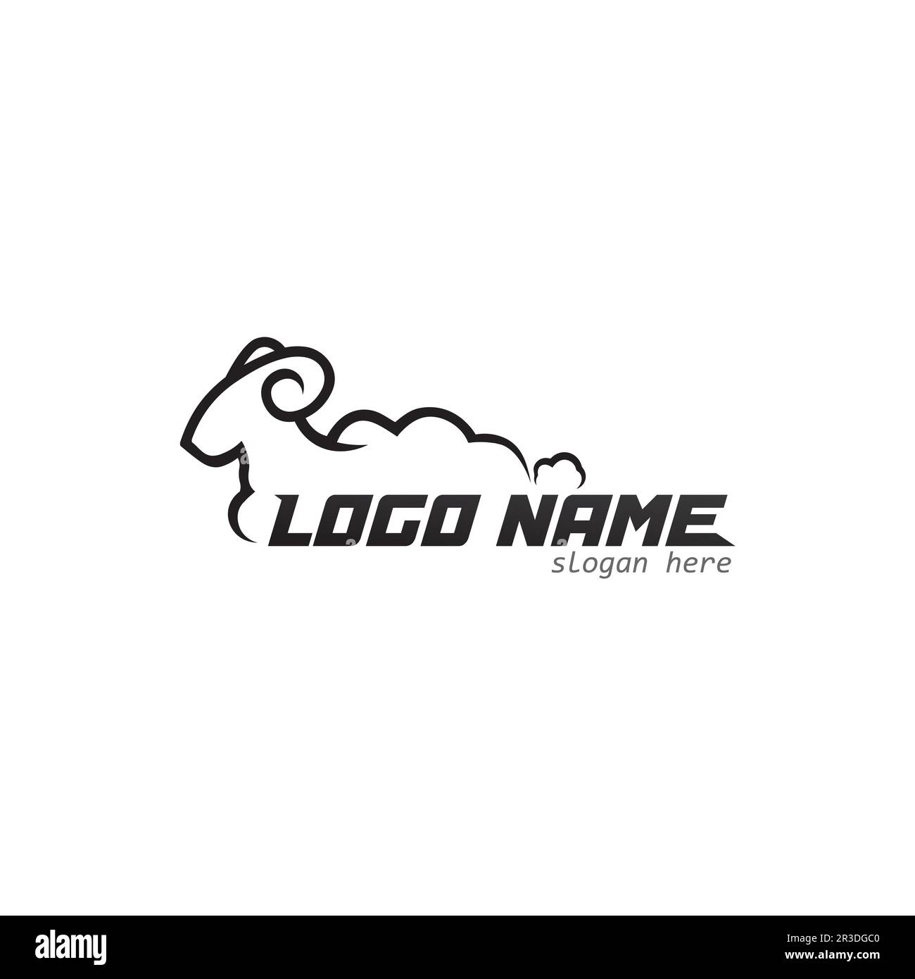 Sheep vector icon animal logo design silhouette illustration Stock ...