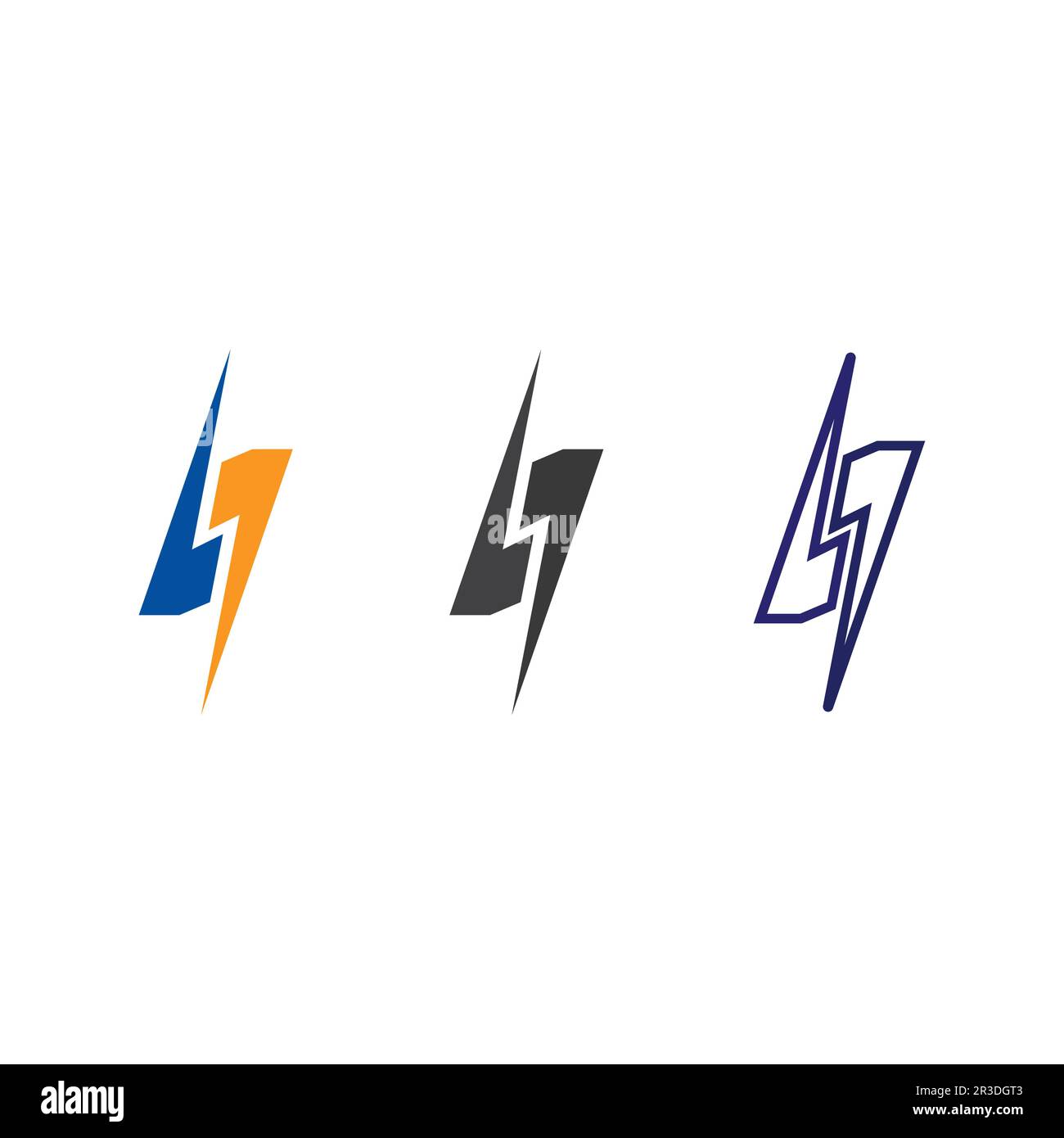 the power vector, flash ogo and thunderbolt and icon electricity ...