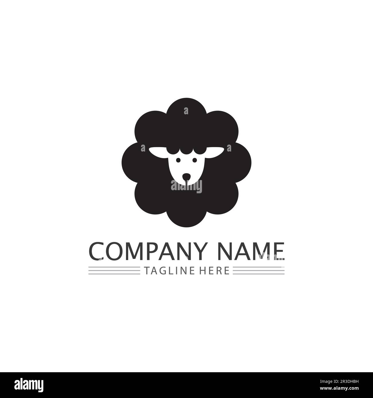 Sheep vector icon animal logo design silhouette illustration Stock ...