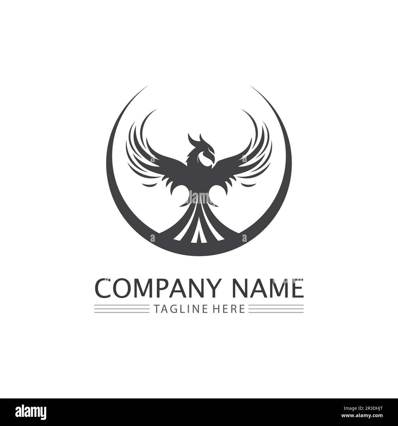 phoenix bird symbol and logo design vector illustration Stock Vector ...