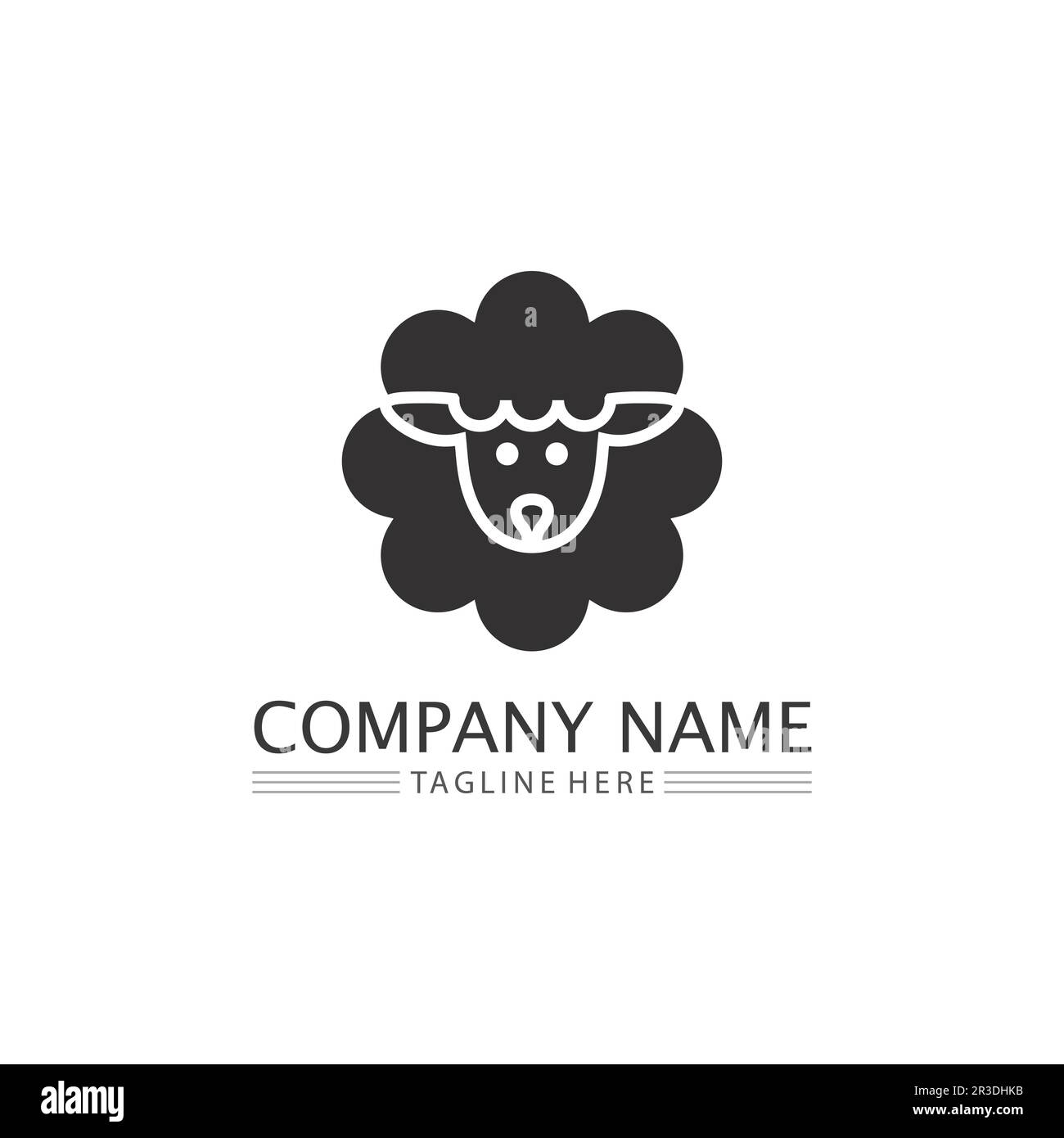 Sheep vector icon animal logo design silhouette illustration Stock ...