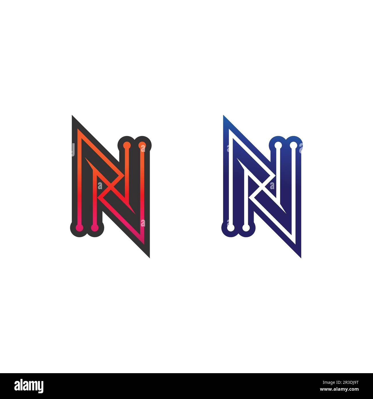N letter and logo font company logo business and letter initial N ...