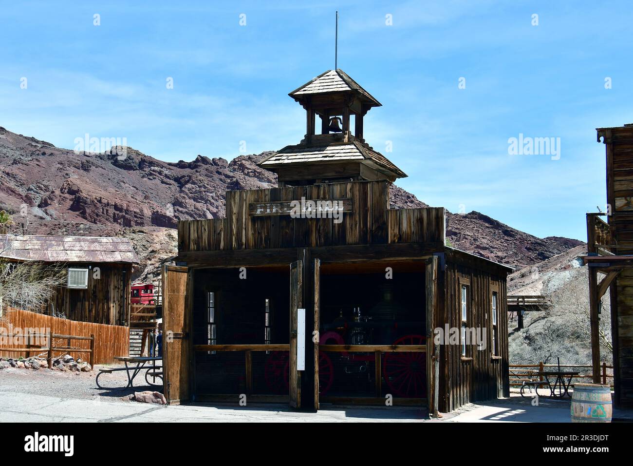 fire hall, Calico, ghost town and former mining town, San Bernardino ...