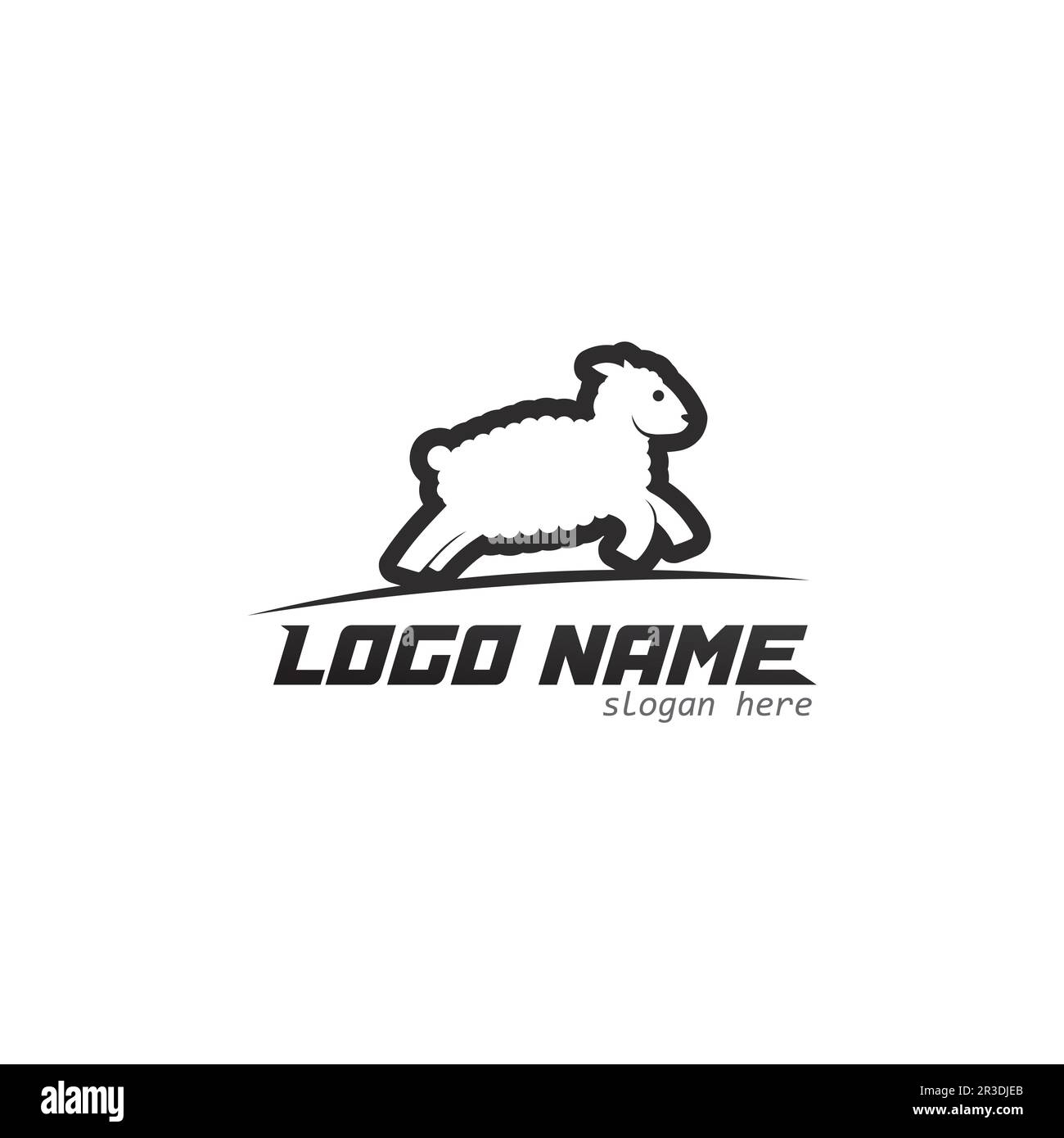 Sheep vector icon animal logo design silhouette illustration Stock ...