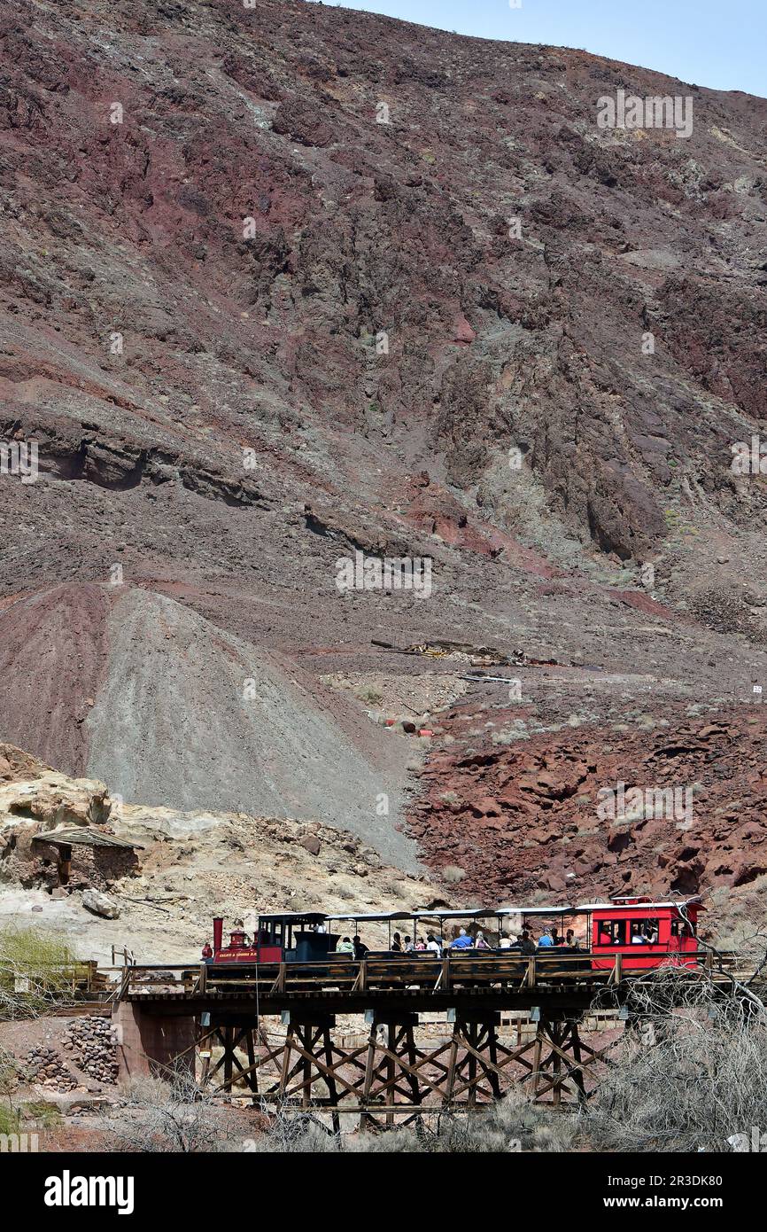 Mining Train, Calico, ghost town and former mining town, San Bernardino ...