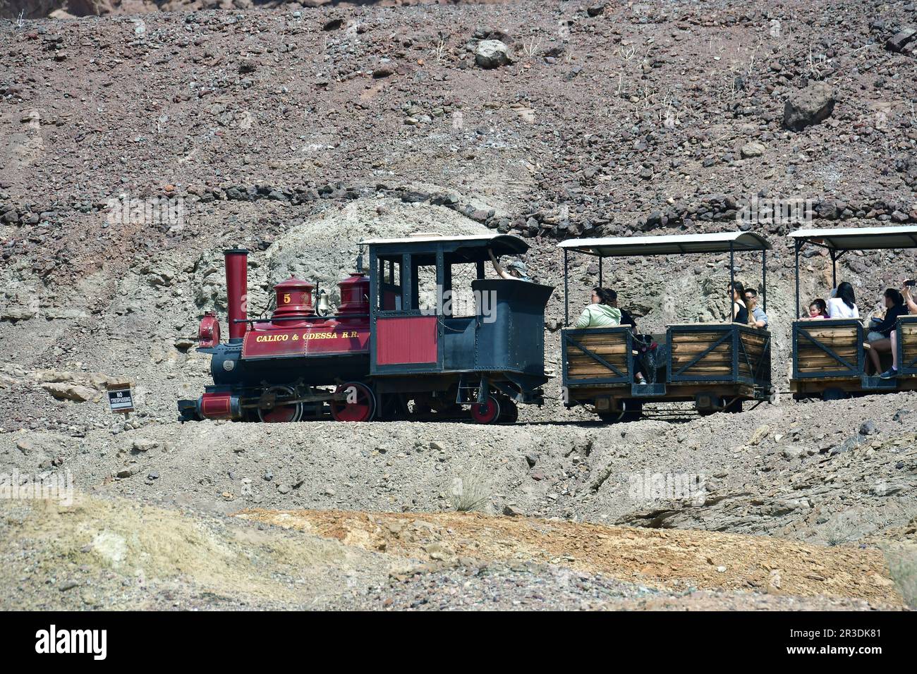 Mining Train, Calico, ghost town and former mining town, San Bernardino ...