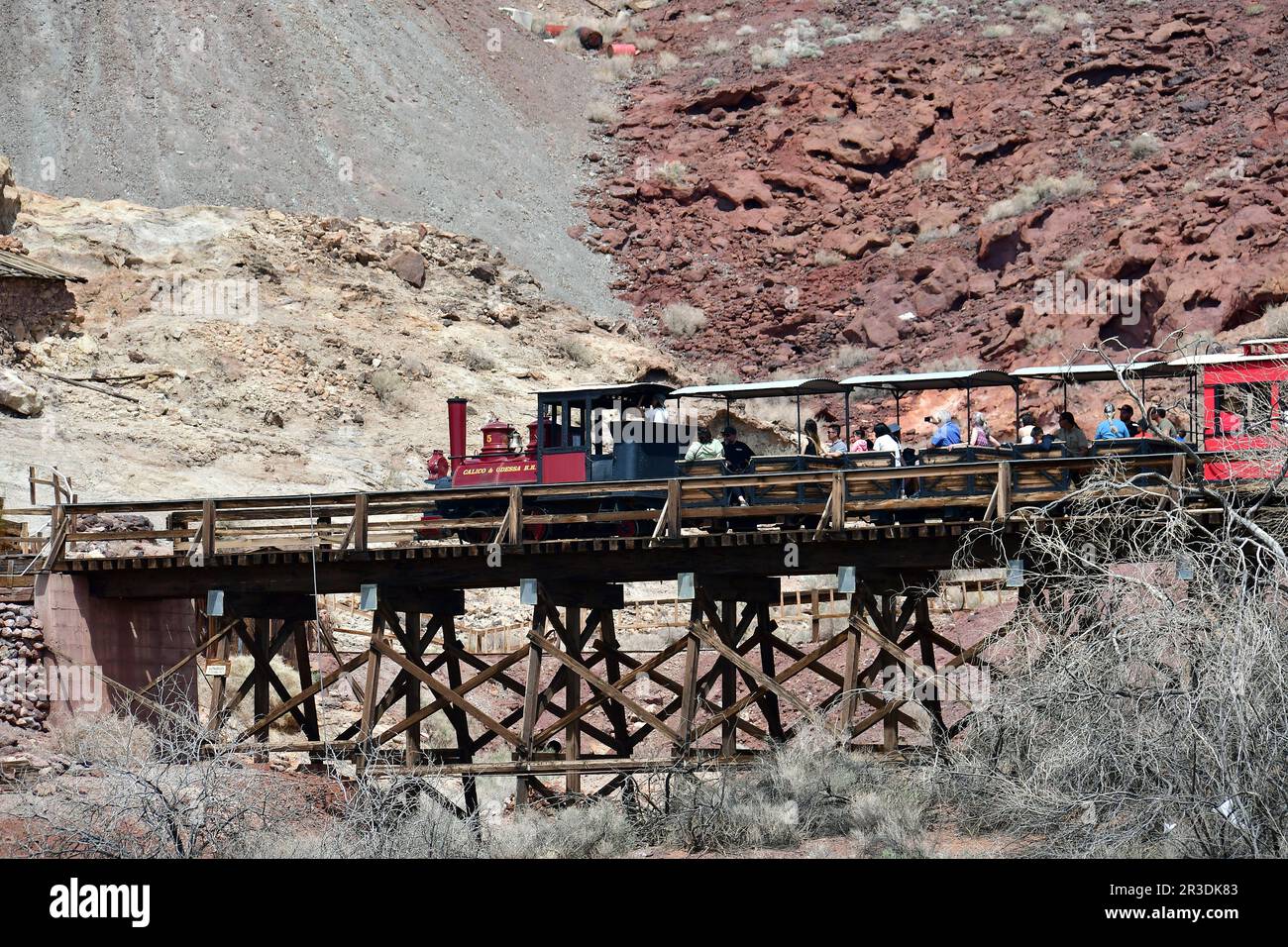 Mining Train, Calico, ghost town and former mining town, San Bernardino ...