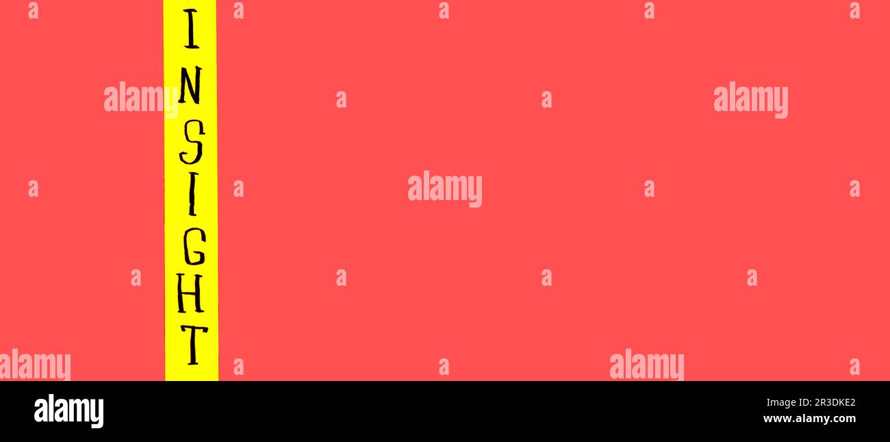 Paper with word INSIGHT on red background with space for text Stock ...
