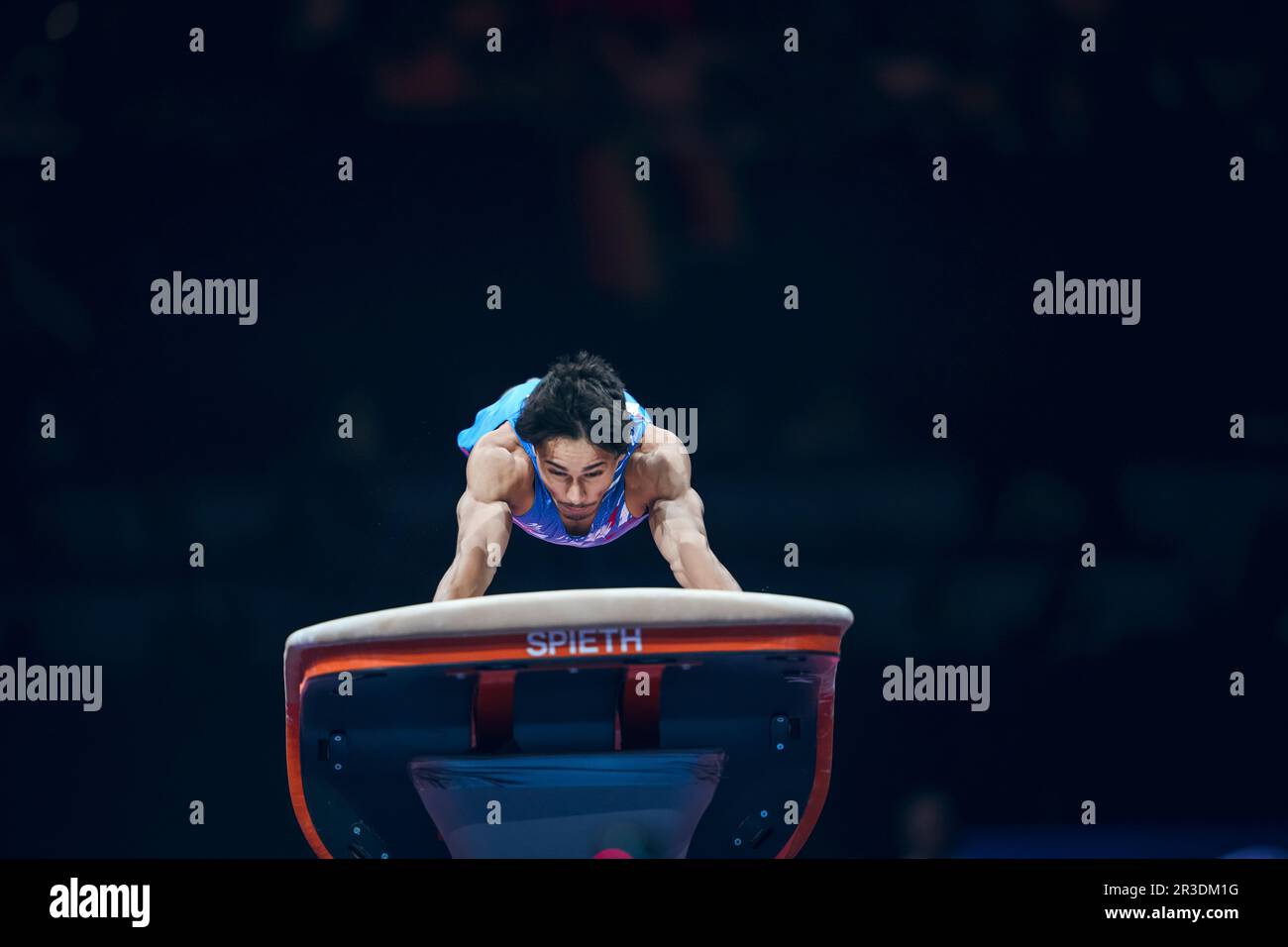 Jake Jarman participating in the 2022 Munich European Gymnastics ...