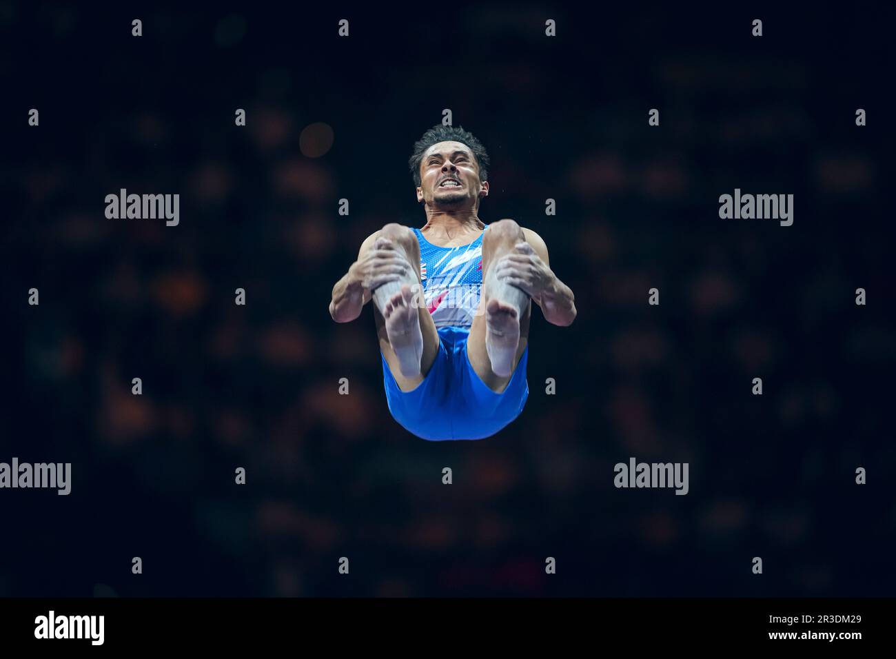 Jake Jarman participating in the 2022 Munich European Gymnastics ...