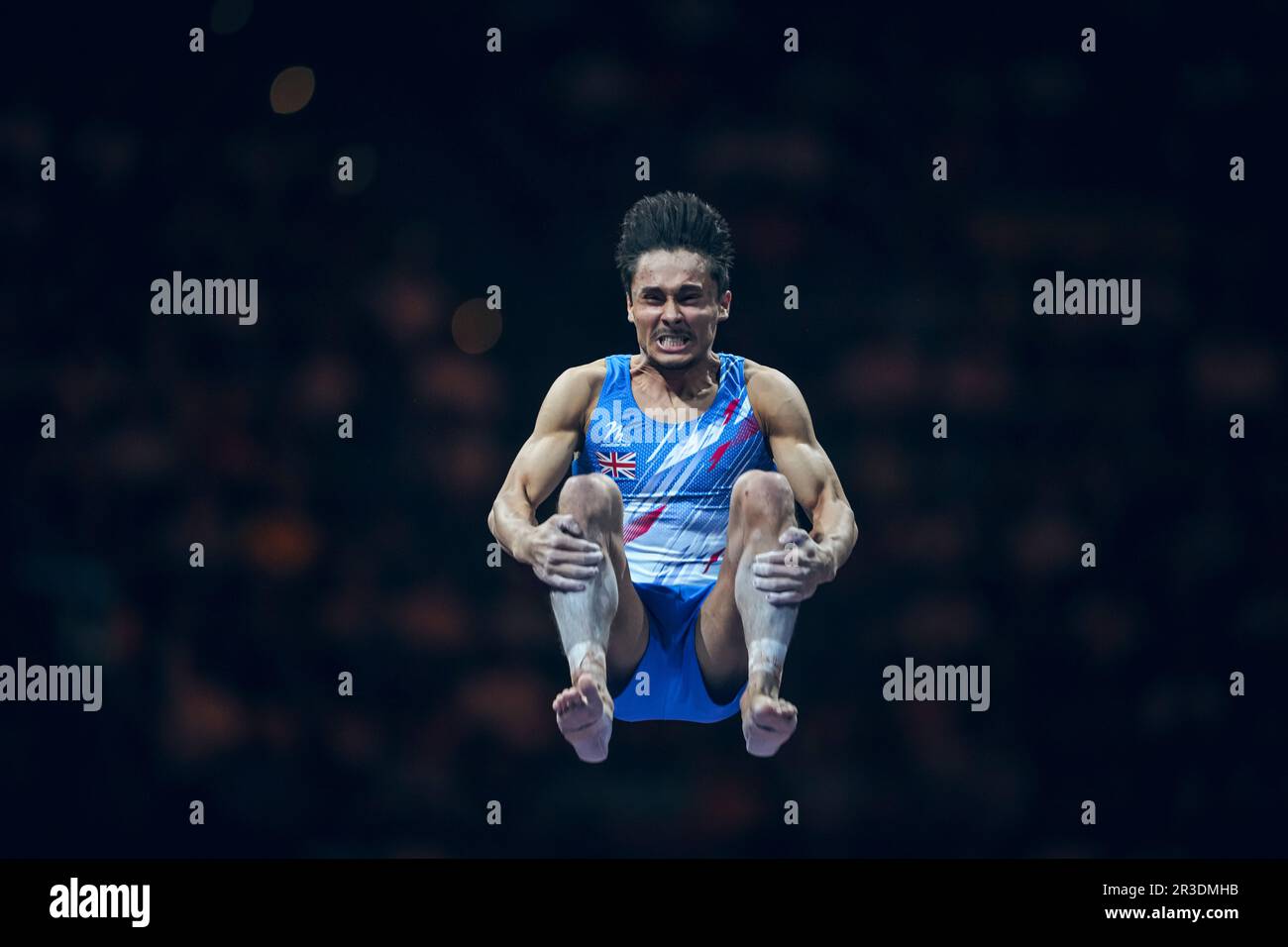 Jake Jarman participating in the 2022 Munich European Gymnastics ...