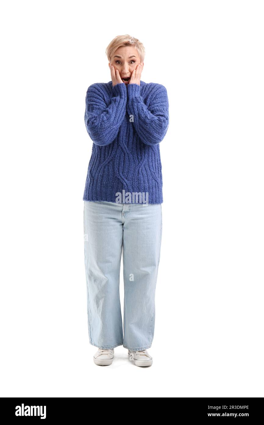 Anxiety woman mature Cut Out Stock Images & Pictures - Alamy