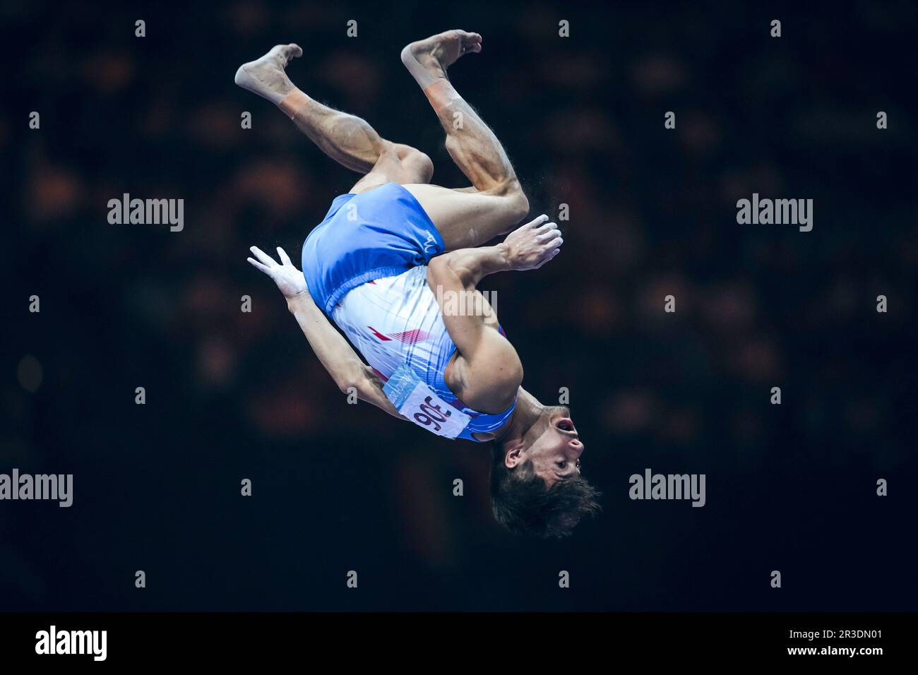 Jake Jarman participating in the 2022 Munich European Gymnastics ...
