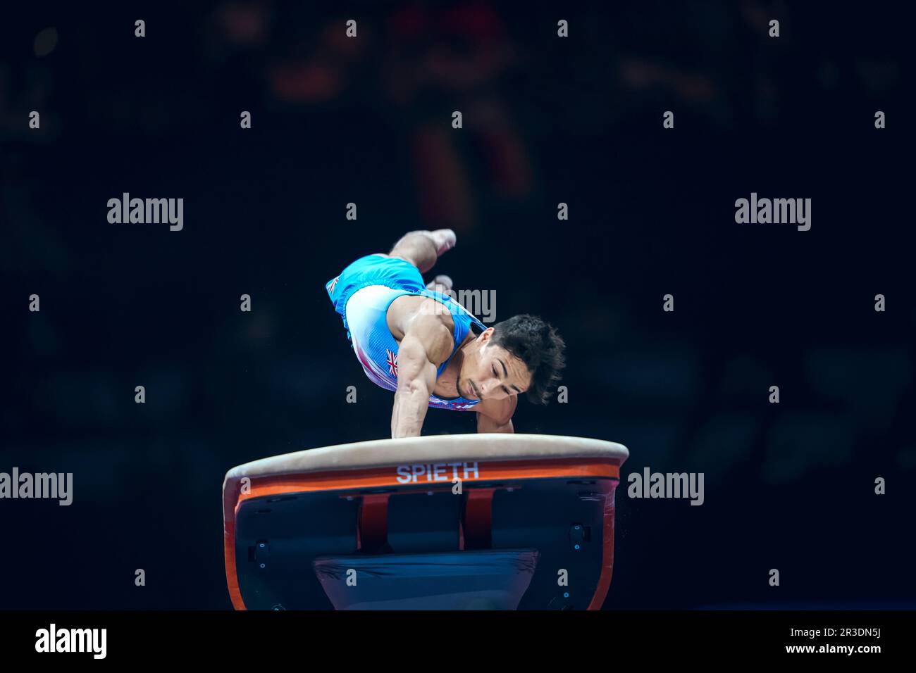 Jake Jarman participating in the 2022 Munich European Gymnastics ...