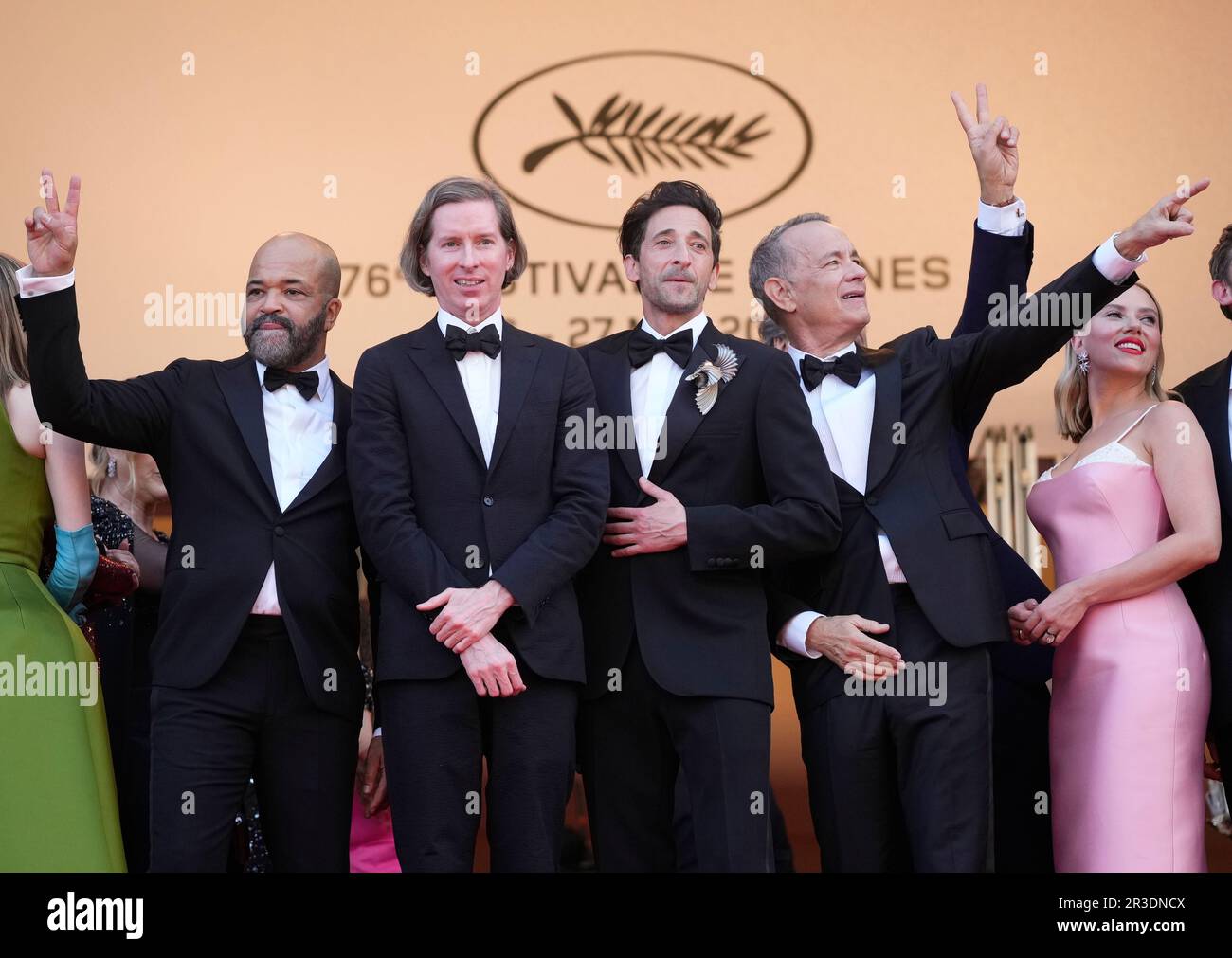 Jeffrey Wright, from left, director Wes Anderson, Adrien Brody, Tom ...