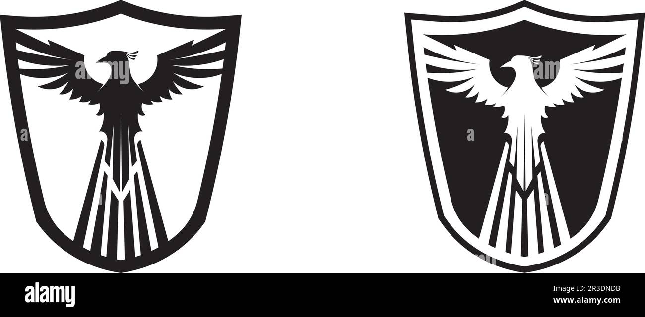 phoenix bird symbol and logo design vector illustration Stock Vector ...