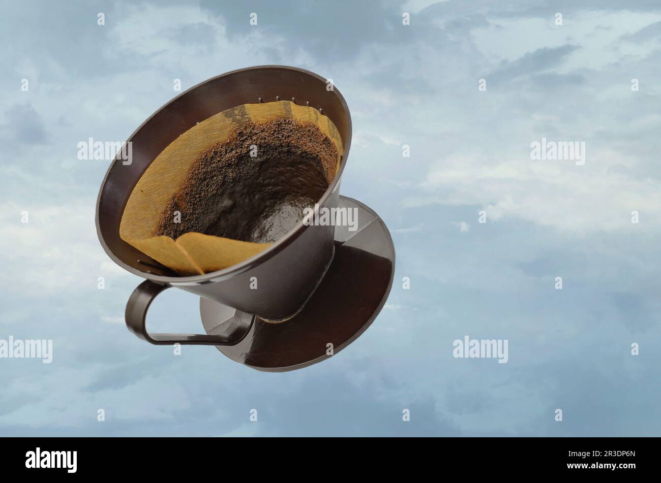 Coffee filter floating in the air Stock Photo - Alamy