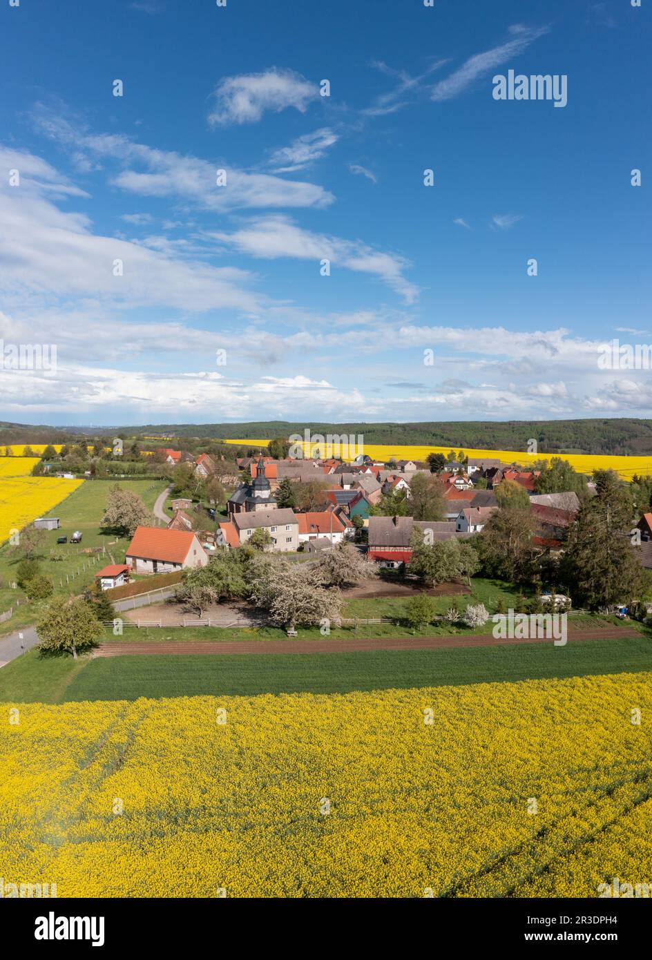 Aerial photograph Hermerode Mansfeld Stock Photo - Alamy