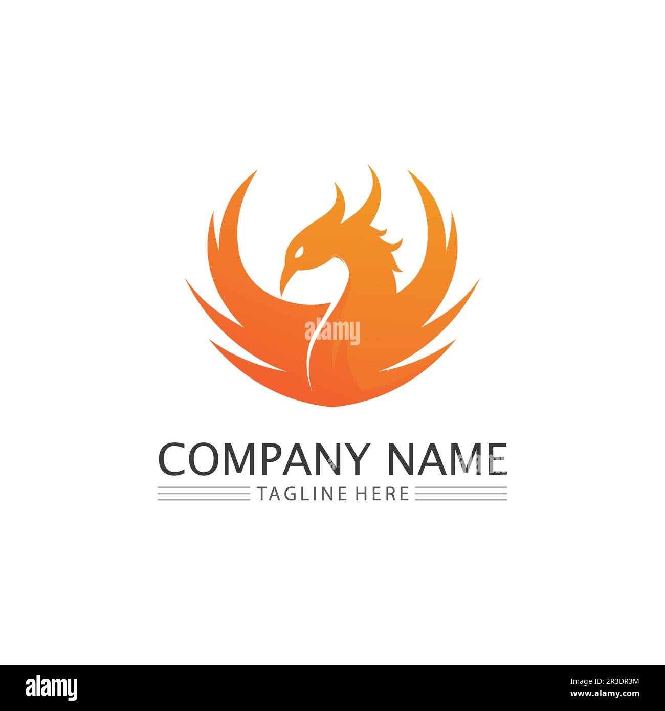 phoenix bird symbol and logo design vector illustration Stock Vector ...