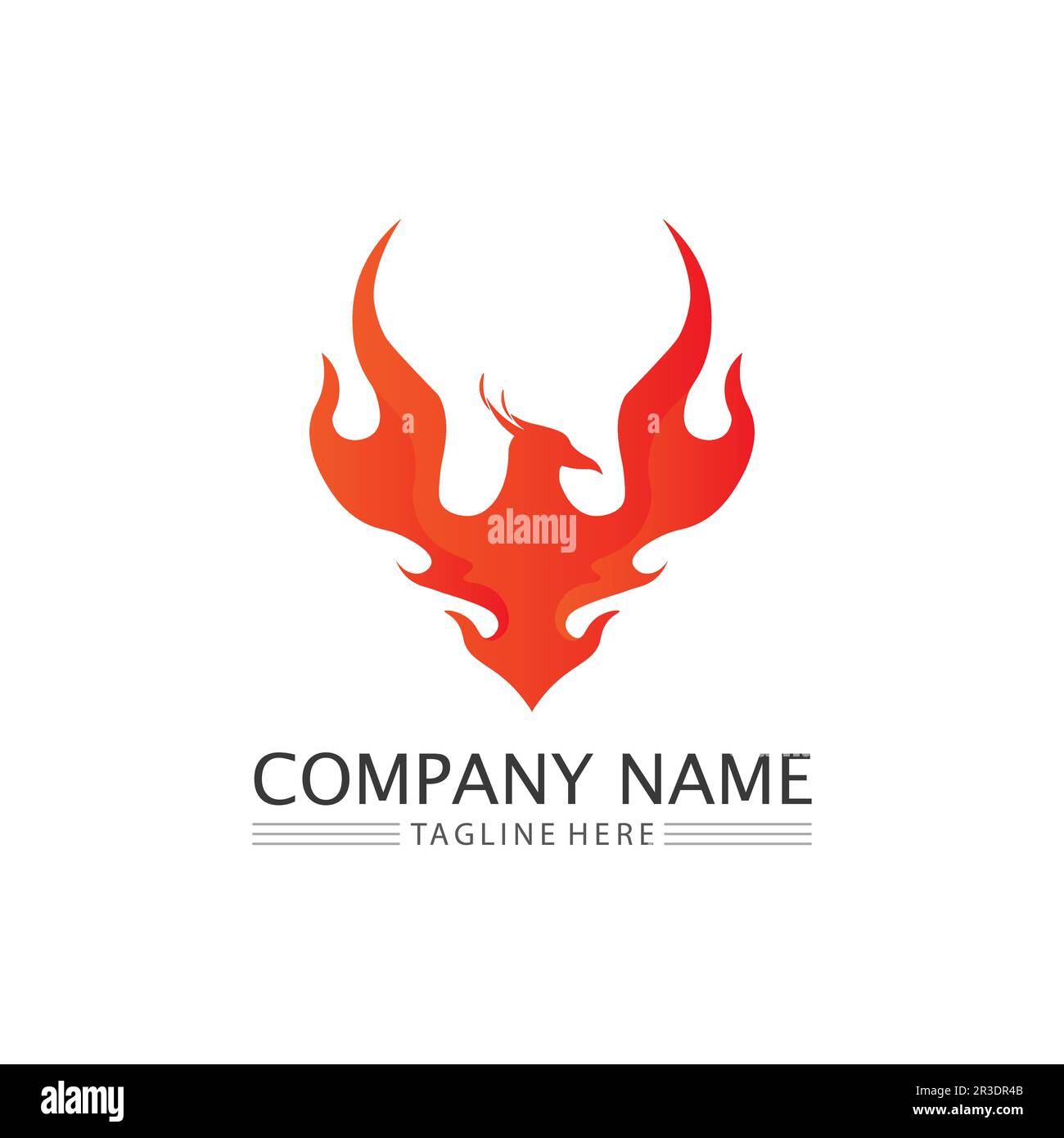 phoenix bird symbol and logo design vector illustration Stock Vector ...