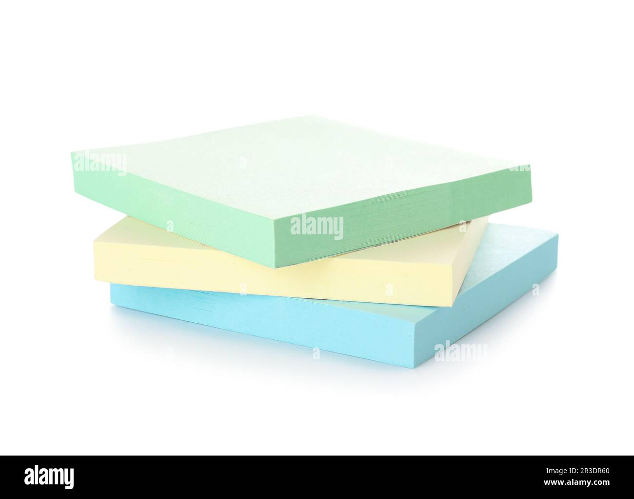 Stack of colorful sticky notes isolated on white background Stock Photo ...