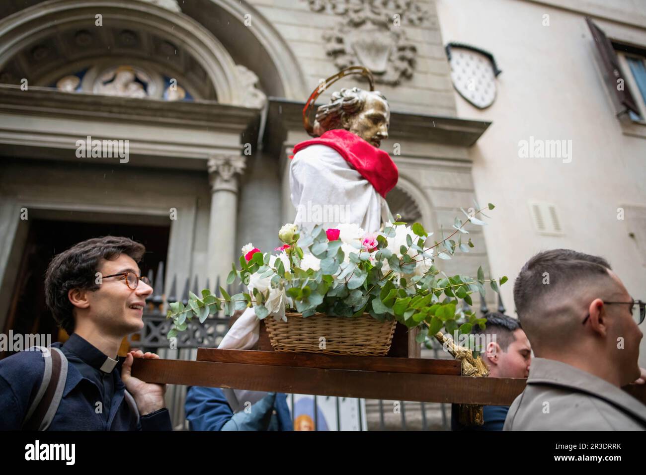 The bust representing Saint Ivo of Brittany seen being carried out of ...