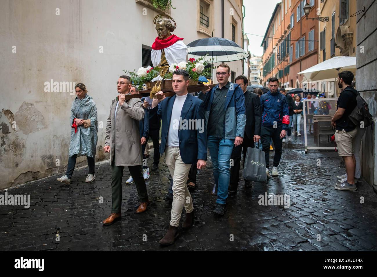 The bust depicting St. Ivo of Brittany seen carried along the streets ...