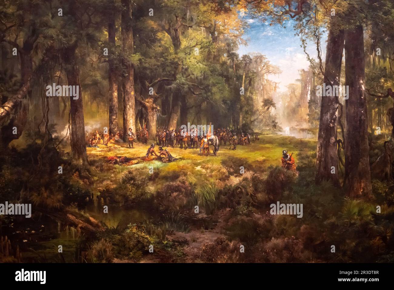 Detail of Ponce de León in Florida (1877-1878) by American artist ...