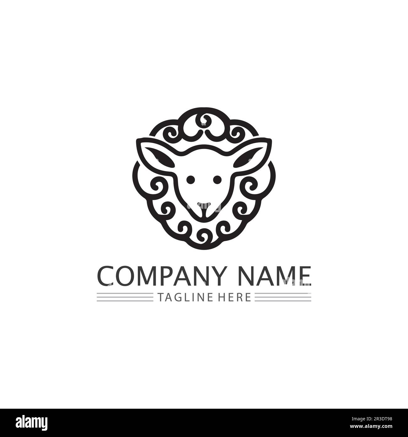 Sheep vector icon animal logo design silhouette illustration Stock ...