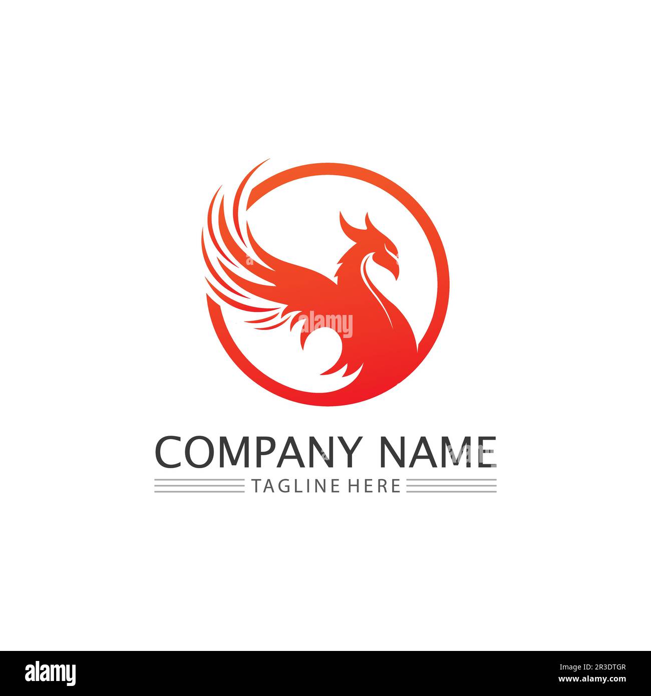 phoenix bird symbol and logo design vector illustration Stock Vector ...