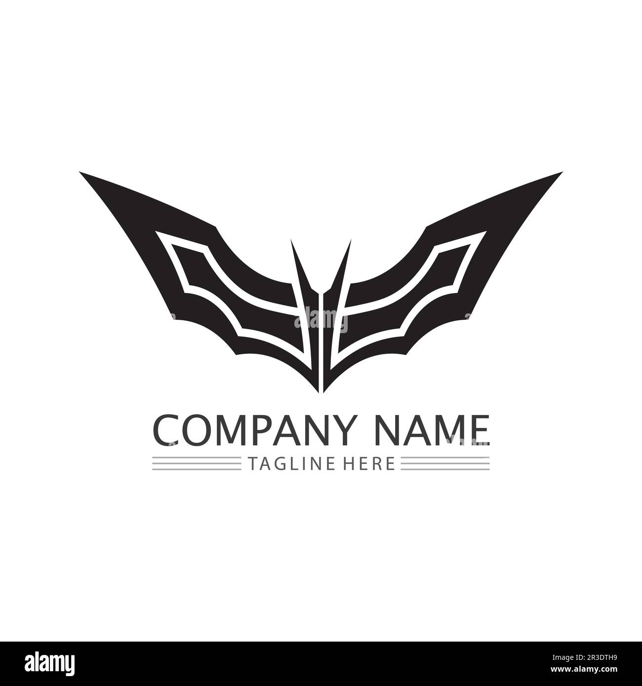 Bat logo animal and vector, wings, black, halloween, vampire, gothic ...