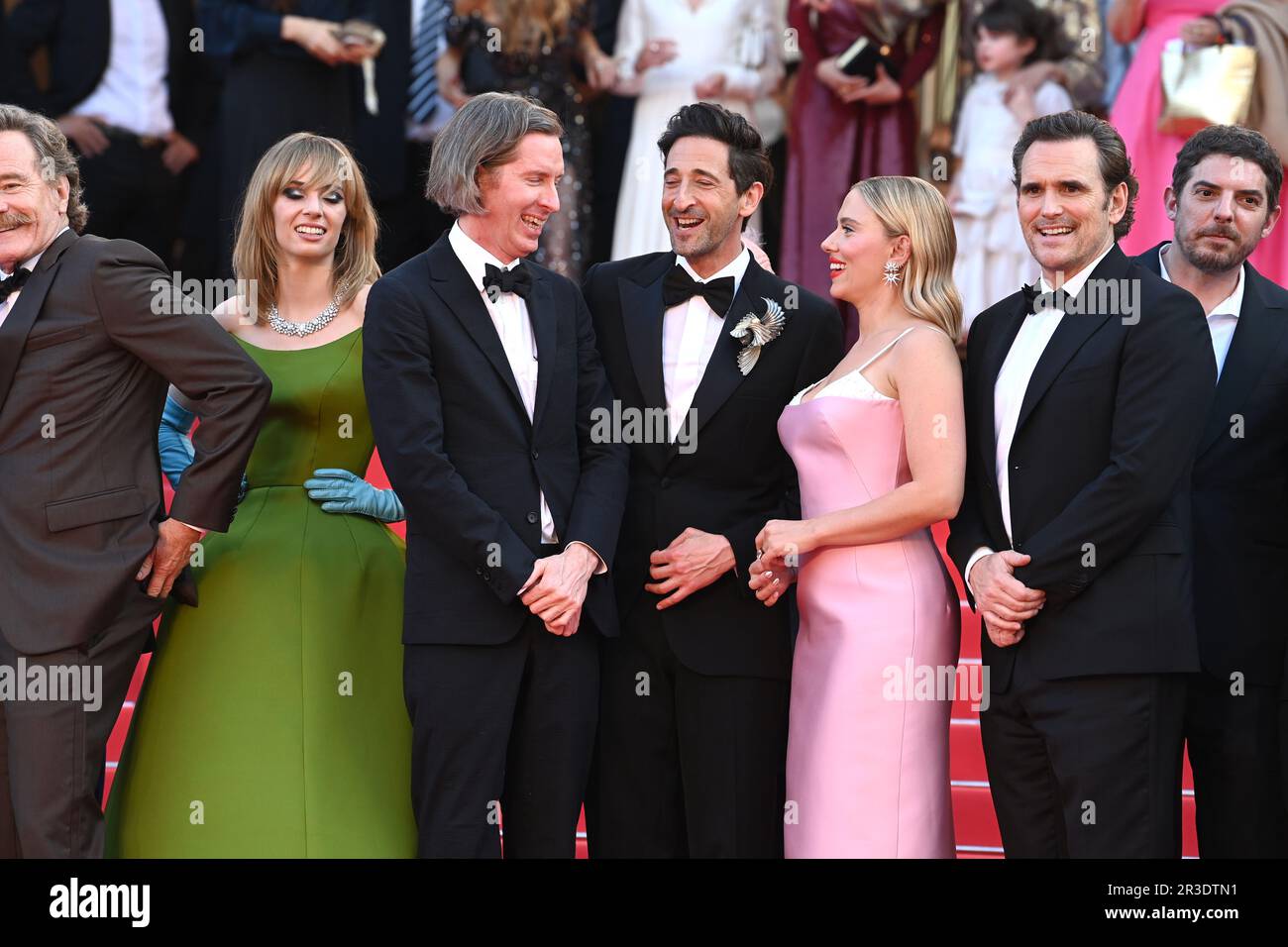 (left to right) Bryan Cranston, Maya Hawke, Director Wes Anderson ...