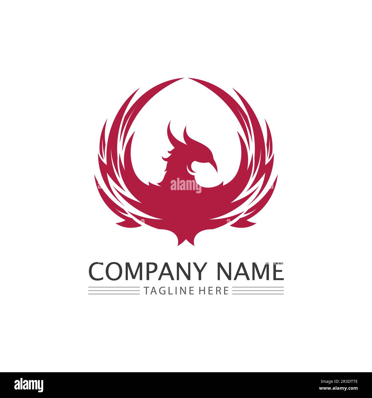 phoenix bird symbol and logo design vector illustration Stock Vector ...