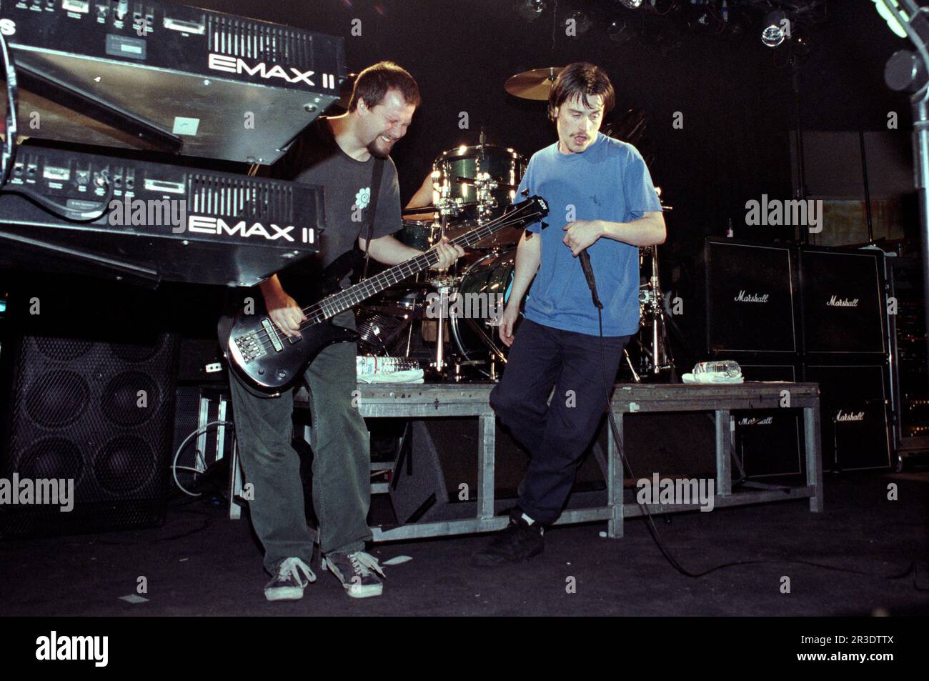 Italy Milan, 1995-03-30: Bill Gould bassist and Mike Patton singer of ...