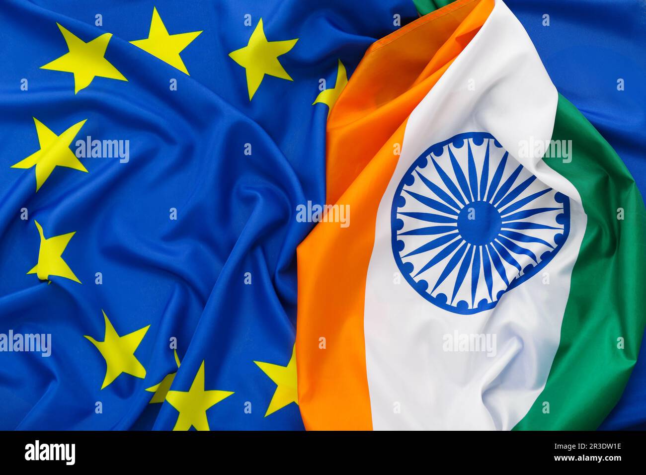 Flags of India and European Union as background Stock Photo - Alamy