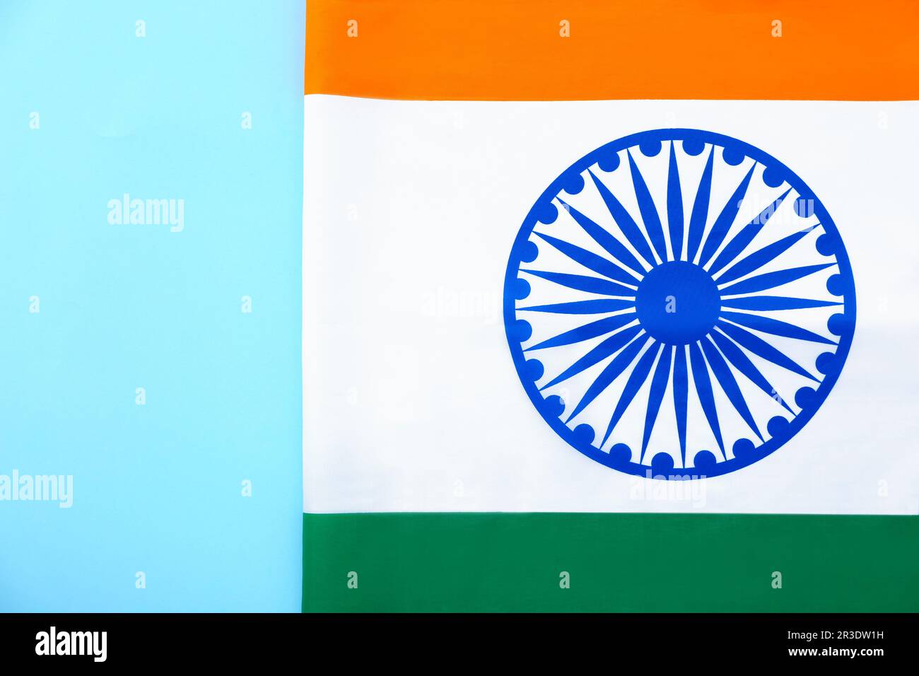 National flag of India on blue background Stock Photo - Alamy