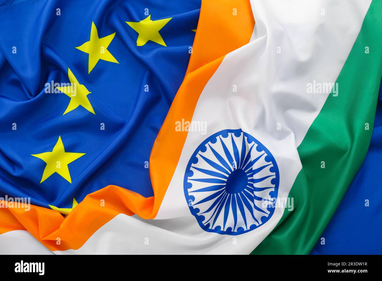 Flags of India and European Union as background Stock Photo - Alamy