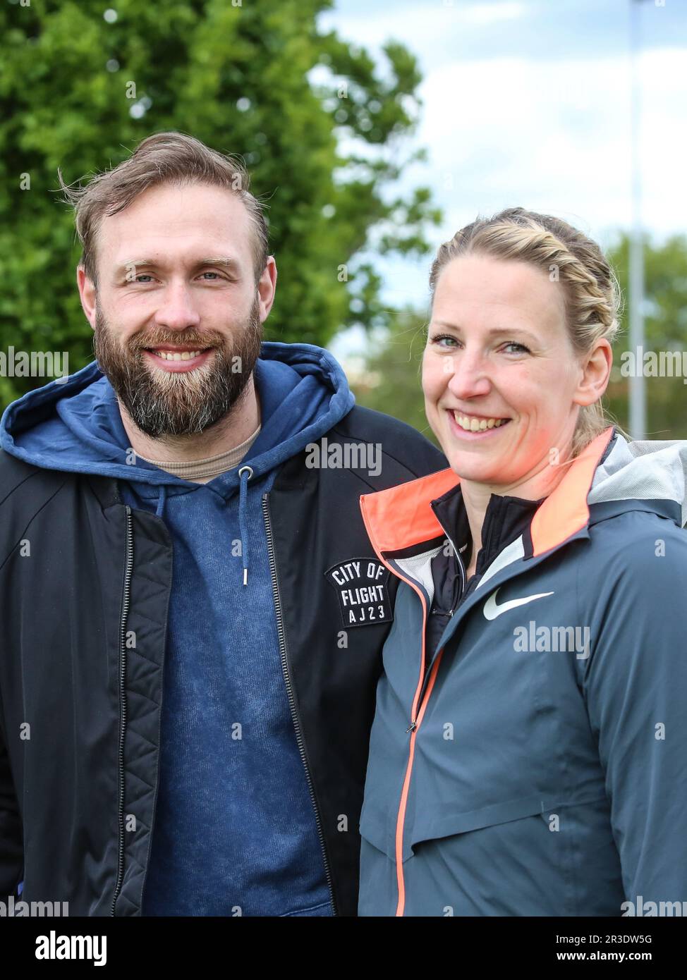 Robert Harting with wife discus thrower Julia Harting SCC Berlin 16 ...