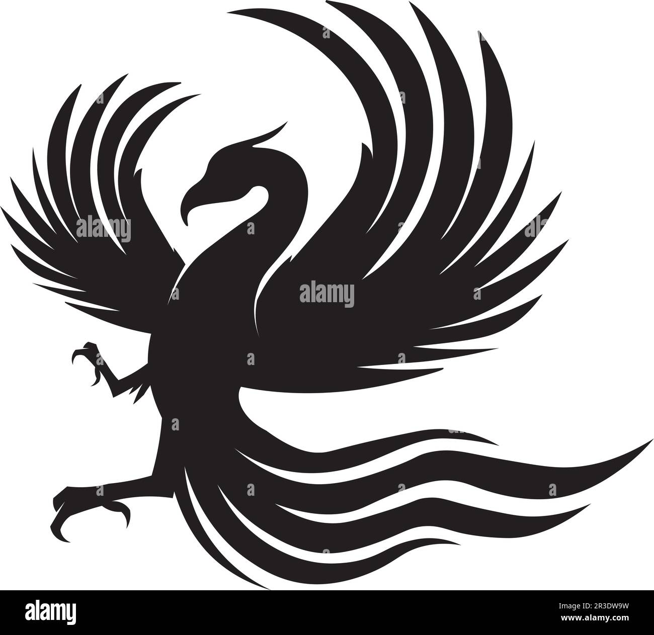 phoenix bird symbol and logo design vector illustration Stock Vector ...