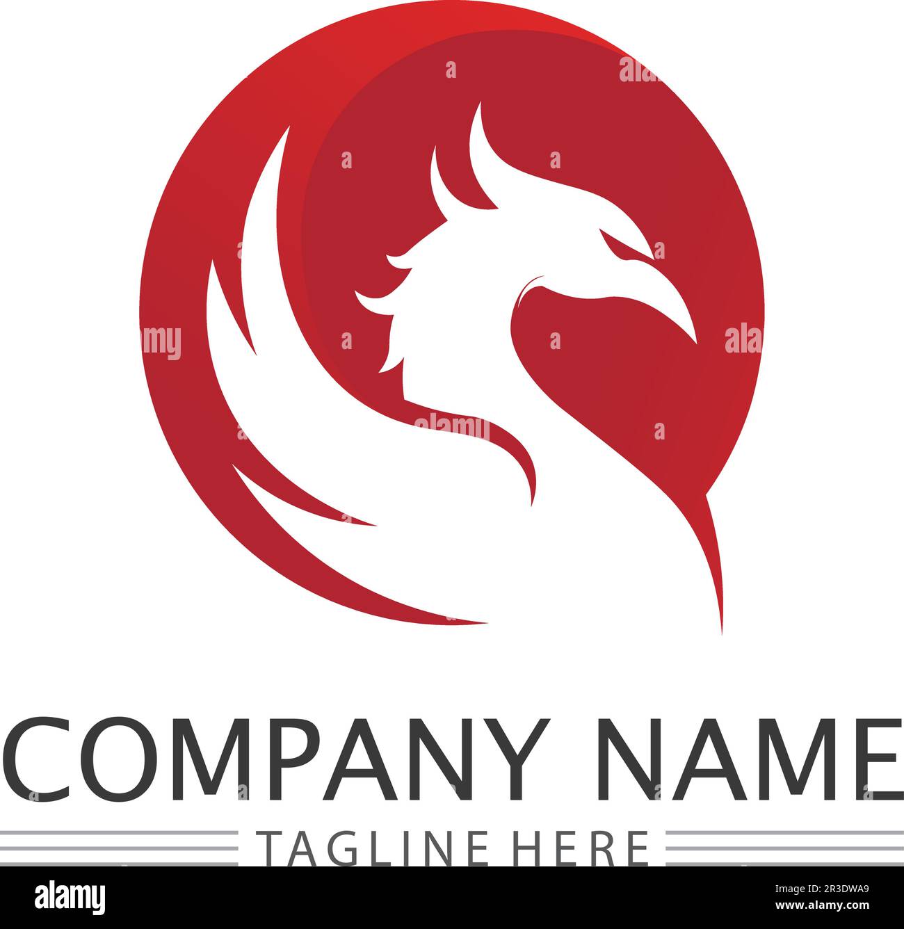 phoenix bird symbol and logo design vector illustration Stock Vector ...