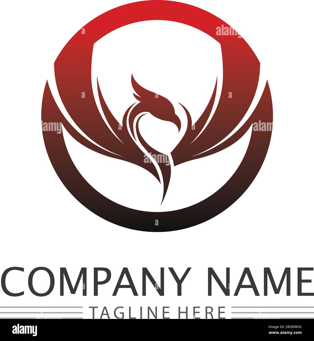 phoenix bird symbol and logo design vector illustration Stock Vector ...