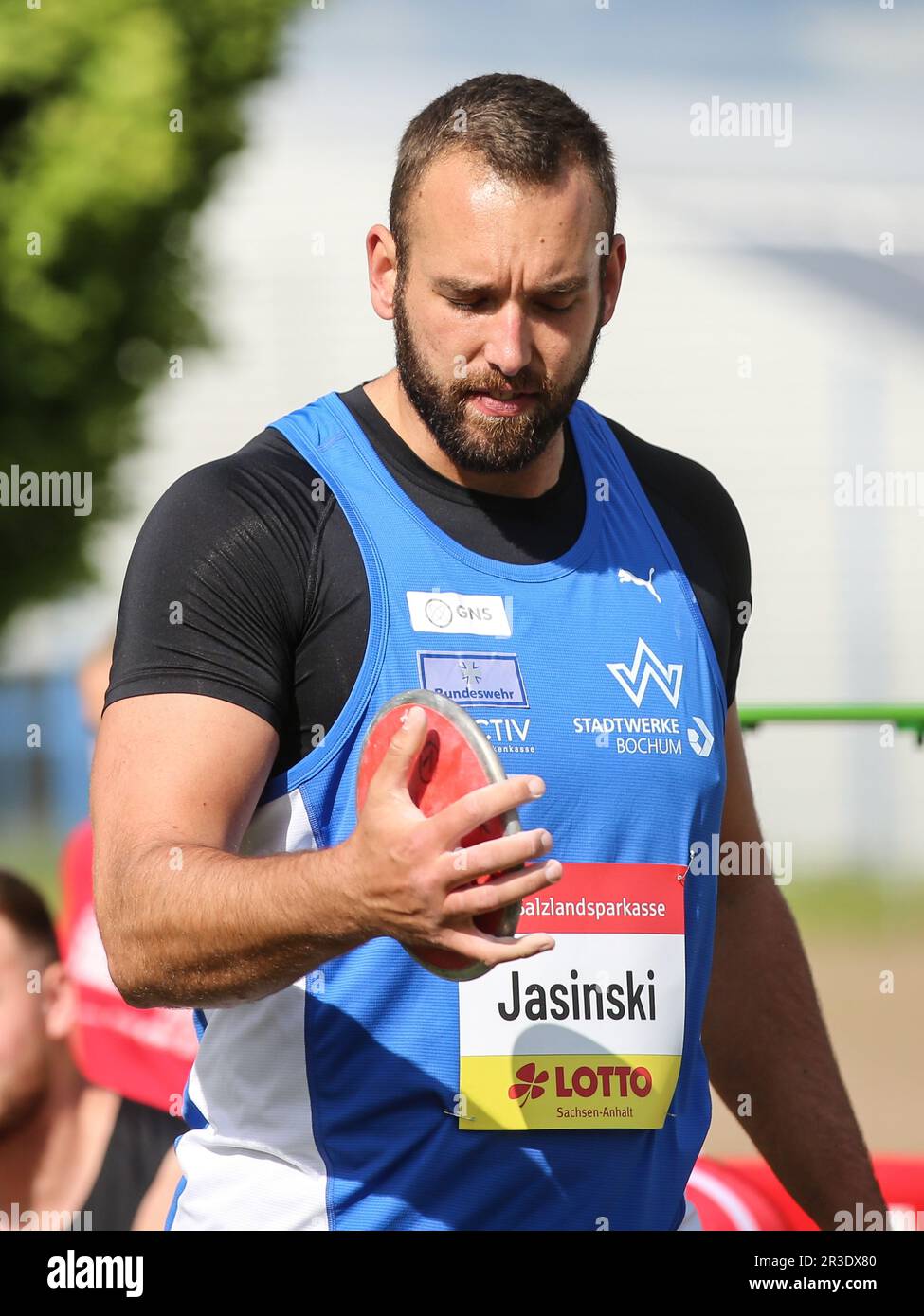 German discus thrower Daniel Jasinski TV Wattenscheid 01 at SchÃ¶nebeck ...