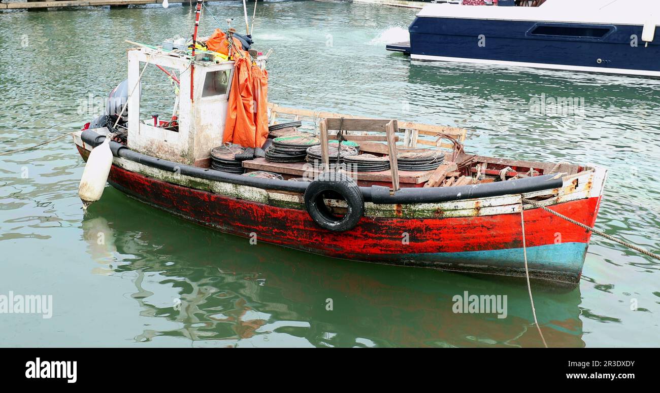 Rustic fishing boat hi-res stock photography and images - Alamy