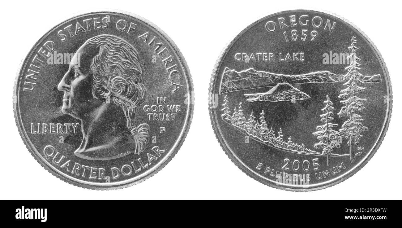 Quarter dollar coin Stock Photo - Alamy