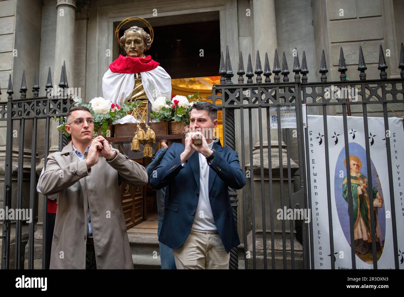 May 19, 2023, Rome, Italy: The bust representing Saint Ivo of Brittany ...