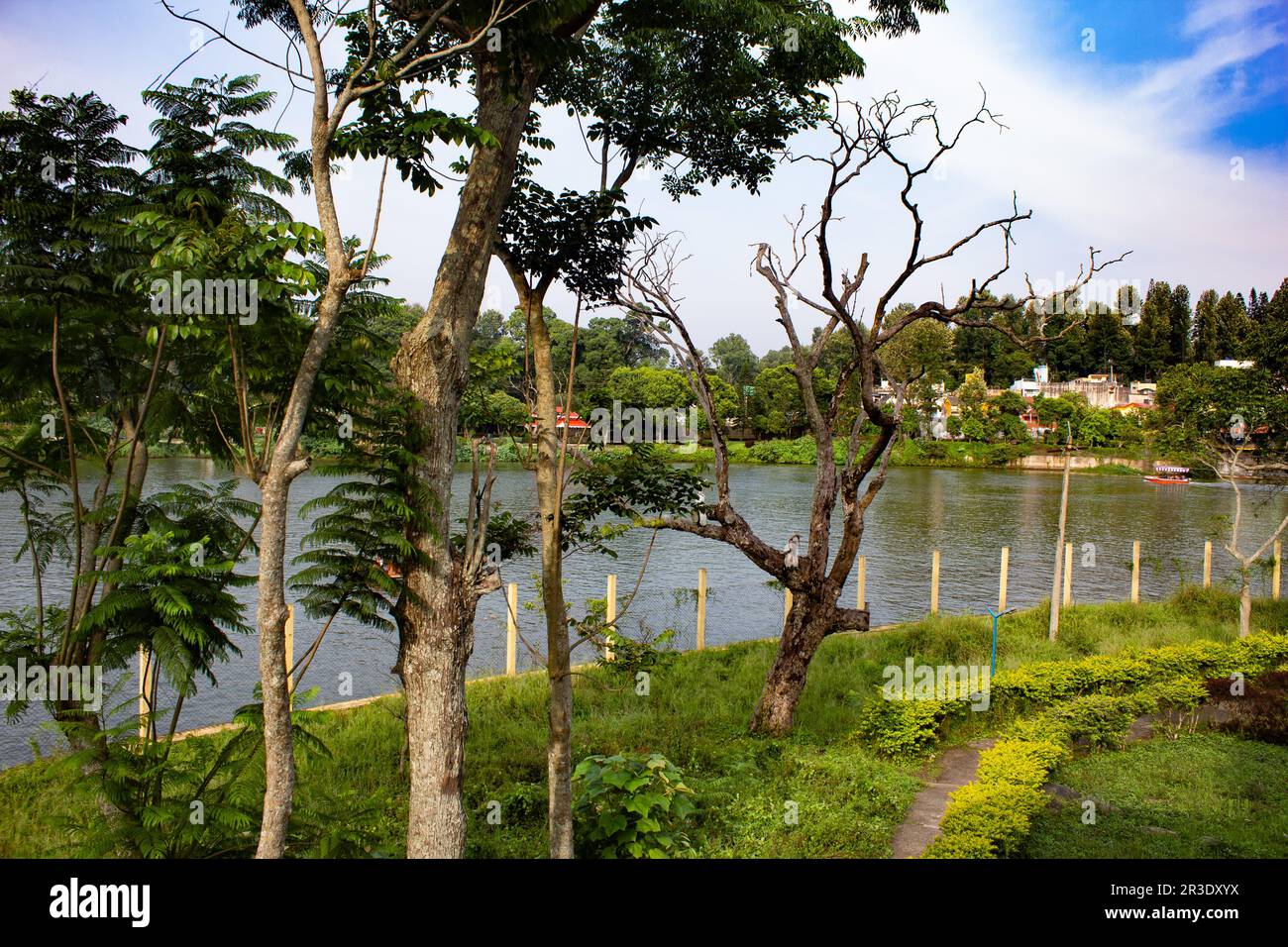 Beautiful view of park and Yercaud lake which is one of the largest ...