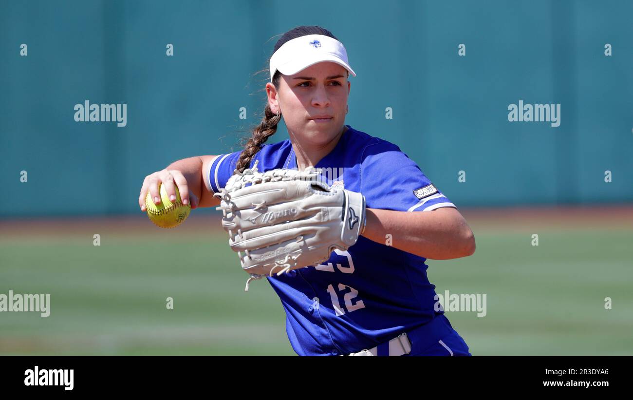 Seton Hall pitcher Kyra Kreuscher during an NCAA softball game against ...