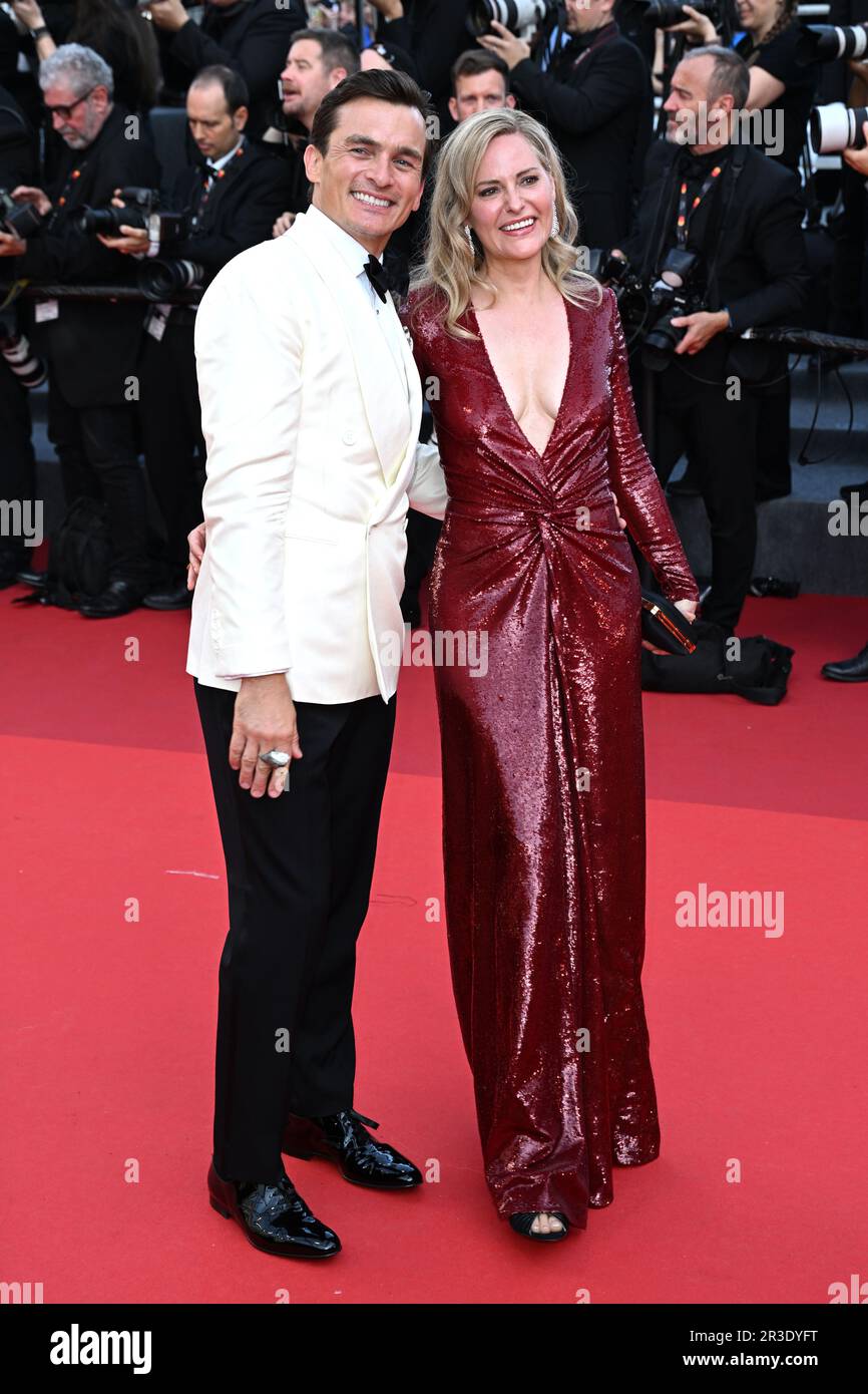 Aimee Mullins and Rupert Friend attending the premiere for Astroid City ...