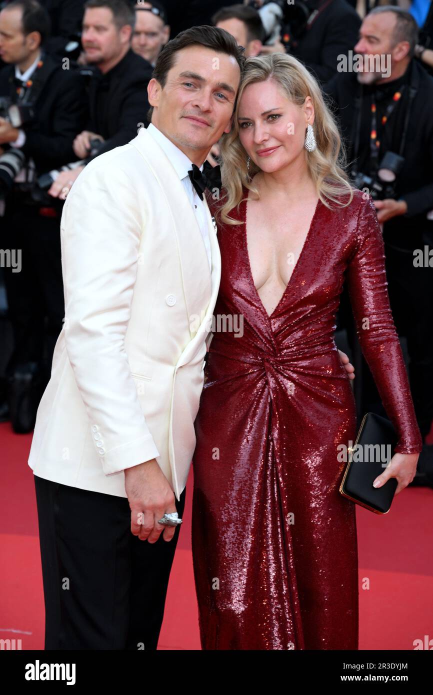 Aimee Mullins and Rupert Friend attending the premiere for Astroid City ...